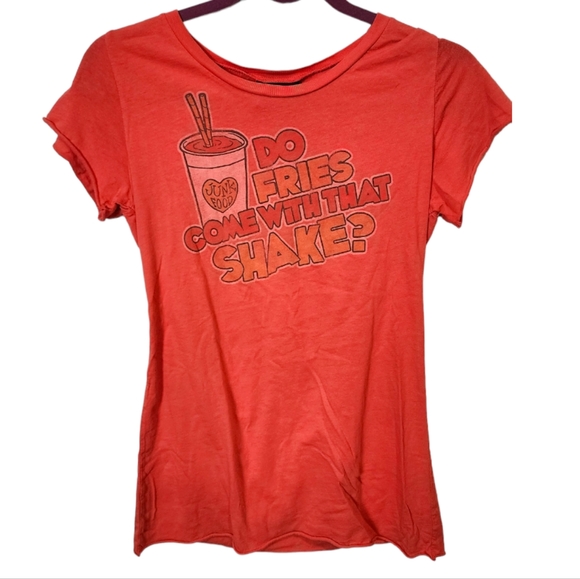 Junk Food Clothing | Tops | Junk Food Orange Do Fries Come With That ...
